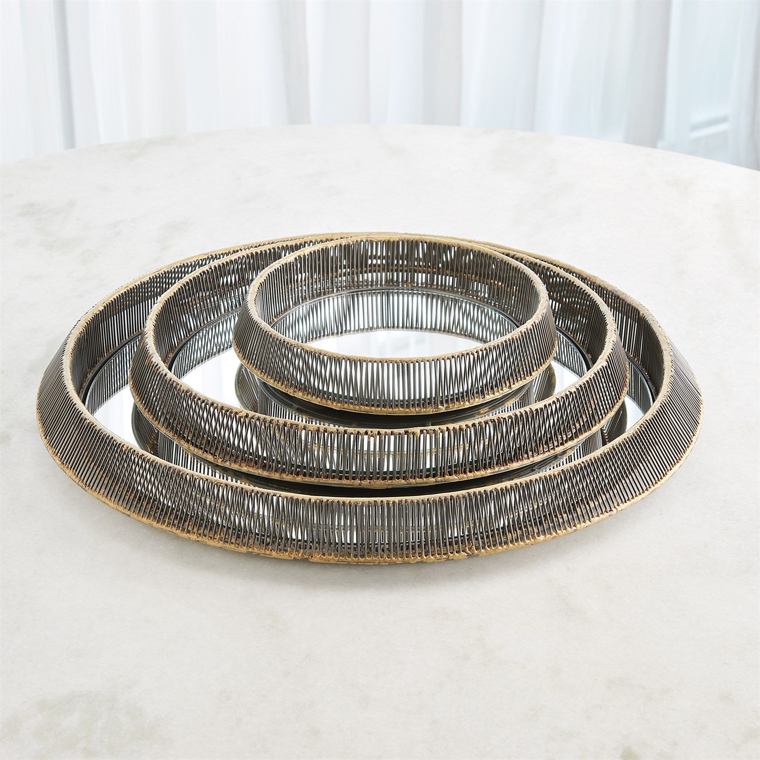 Whipped Wire Tray/Mirror-Large – John-William Interiors
